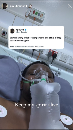 Videographer, TG Omori receives kidney donation from brother - eelive